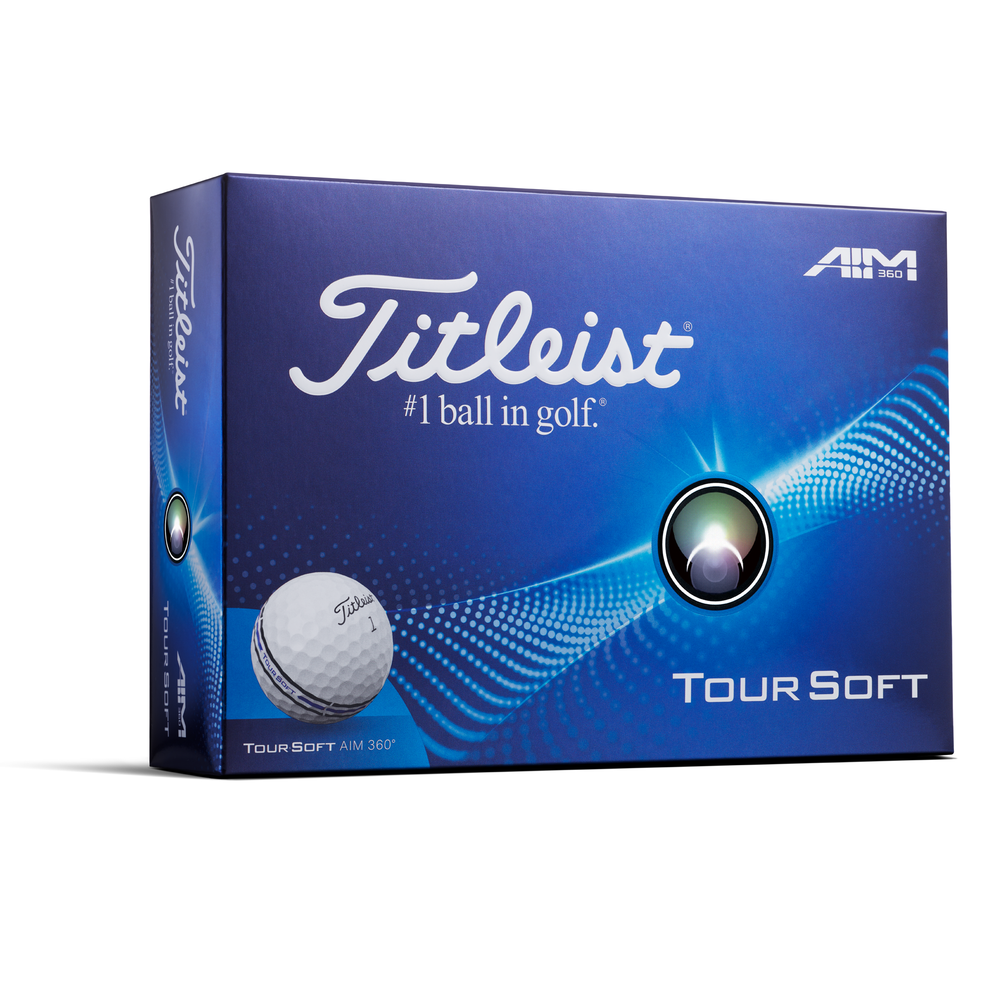 Titleist Tour Soft AIM 360° | 360-Degree Alignment Aid Golf Ball